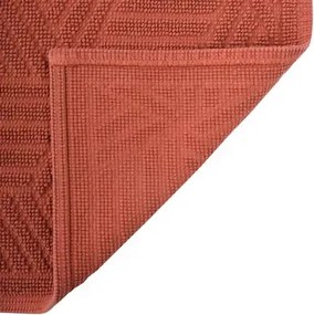 Spirella CUBO koupelnová předložka 50 x 80 cm terakota / bavlna / prot