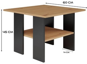 Konferenční stolek MODERNA dub artisan + černá