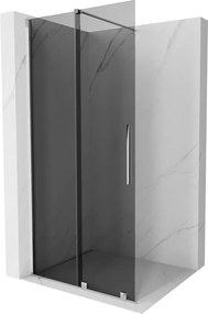 Mexen Velar, sprchová zástěna s posuvnými dveřmi Walk-in 100 x 200 cm, 8mm šedé sklo, chromová, 871-100-000-43-01