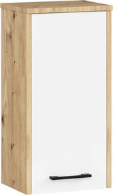Závěsná koupelnová skříňka Fin 30 cm dub artisan/bílá