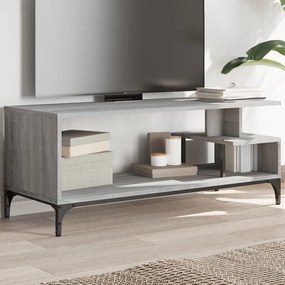 TV stolek šedý sonoma 102 x 40 x 41 cm kompozitní dřevo a ocel