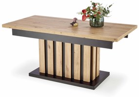 Konferenční stolek Bollea (přírodní dřevo + černá). 1049331
