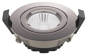 LED bodový podhled Diled, Ø 8,5 cm, 6 W, 3 000 K, chrom