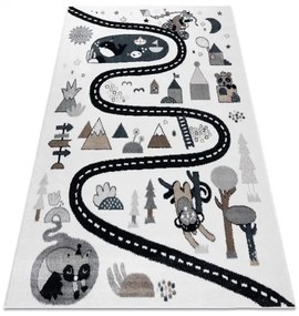 Dětský kusový koberec FUN Cesta zvířátka krémový Rozměr: 160x220 cm