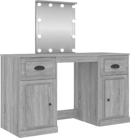 Toaletní stolek s LED šedý sonoma 130 x 50 x 132,5 cm 3185349