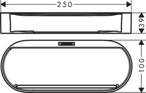 Hansgrohe WallStoris, odkládací polička, černá matná, HAN-27913670