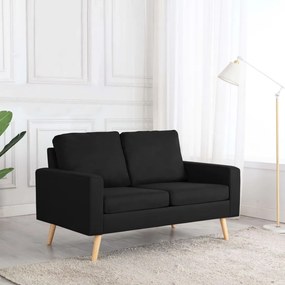 2místná pohovka černá textil 288712