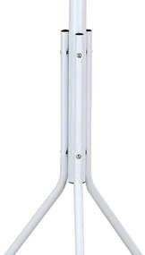 Autronic Věšák stojanový, výška 174 cm, kovová konstrukce, bílý matný lak, nosnost 6 kg