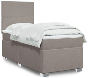 Box spring postel s matrací taupe 100 x 200 cm textil 3292696