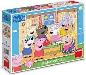 DINO Maxi Puzzle Prasátko Peppa: Obchod / 24 dílků / od 2 let