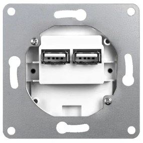 Elhard 2xUSB zásuvka Vera, matná, bílá VZ2132W