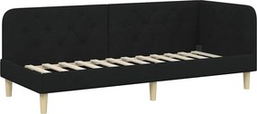 Rohový rám postele Černý 80 x 200 cm textil 3394103