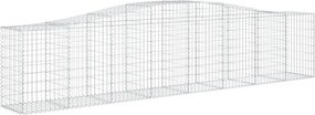 Klenuté gabionové koše 15ks 400x50x80/100 cm pozinkované železo 3145952