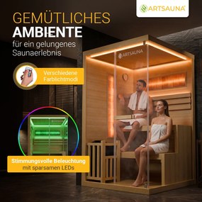 Artsauna Finská sauna Vantaa, přírodní Velikost: 120 cm, Počet osob: 2