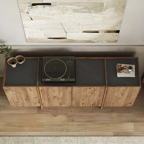 Komoda v dekoru borovice s dírou na kabely v přírodní barvě 180x80x45 cm Dorma – Kalune Design