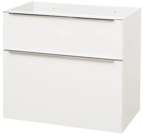 Mereo Mailo, koupelnová skříňka 81cm, bílá, chrom madlo CN511S