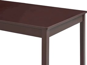 Jídelní stůl tmavě hnědý 180 x 90 x 73 cm borové dřevo 283407
