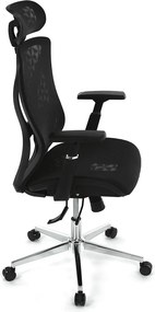 Ergonomická kancelářská židle NILS - černá síťovina