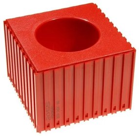 Plastový box pro upínač nástroje typu HSK 80, modul 10x10, 1 dutina, červená