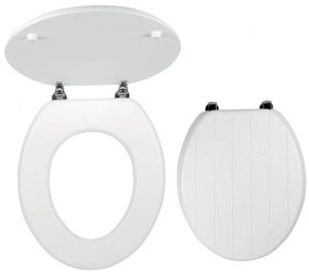 Novaservis WC sedátko, MDF bílá, panty kov-chrom WC/PROVENCE