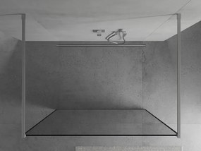 Mexen Kioto, sprchová zástěna Walk-In 160 x 200 cm, 8mm sklo černý vzor, ​​chromový profil, 800-160-002-01-70