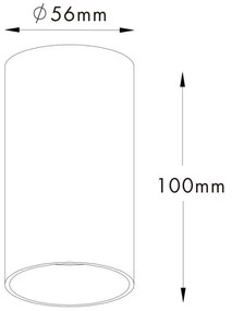 Zuma Line Stropní svítidlo TUBA ø 5,6 cm Barva: Černá