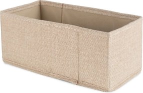 Béžový látkový úložný box 28x12x12 cm Sandy – Compactor