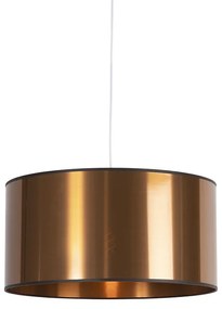 Art Deco závěsná lampa bílá s měděným stínidlem 50 cm - Pendel