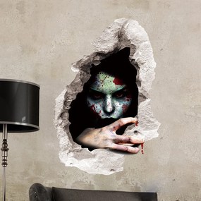 Živá Zeď Samolepka na zeď Halloween 3D Krvavá tvář