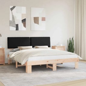 Rám postele s čalouněným čelem s čelo Černá 180 x 200 cm 3398071