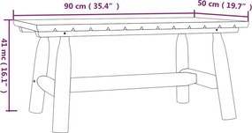 vidaXL Konferenční stolek 90 x 50 x 41 cm masivní smrkové dřevo [363354] Barva: tmavě hnědá