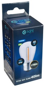 Dekorační LED žárovka E27 teplá 2700k 0,5w 40 lm