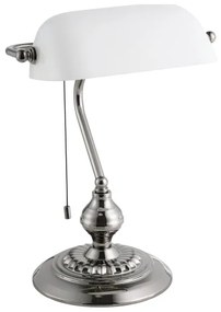 Eglo 901019 - Stolní lampa BANKER 1xE27/60W/230V bílá/lesklý chrom