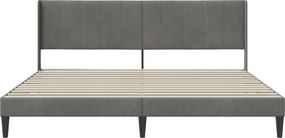 Rám postele s čelo Tmavě šedá 180 x 200 cm Samet 3414669