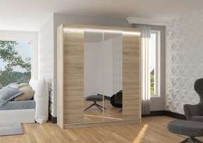 Posuvná skříň se zrcadlem a LED osvětlením BALANCE 180