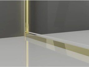 Mexen Exo sprchový kout výklopný 90 x 90 cm, transparentní, zlatý - 814-090-090-50-00