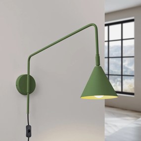 Sollux Lighting Nástěnné svítidlo NOX olivově zelené