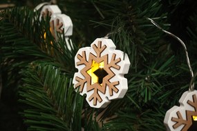 Bestent Světýlka na baterky dřevěné 10LED 1,65m teplá bílá Snowflake