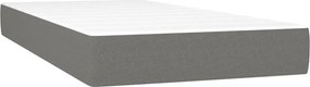 vidaXL Box spring postel s matrací 90x200 cm textil [3142388] Barva: Tmavě šedá