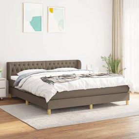 Box spring postel s matrací taupe 180x200 cm textil 3127065