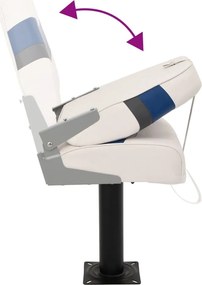 vidaXL 2dílné skládací sedadlo do člunu s vysokým opěradlem [3284309] Barva: Červeno-černá