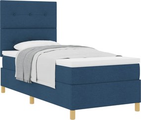 Postel s boxspringem s čelo Modrá 80 x 200 cm textil 3339580