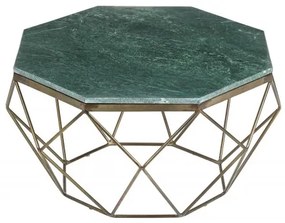 Zelený mramorový konferenční stolek Diamond 69 cm