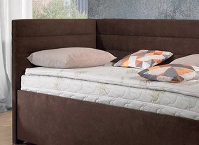 NEW DESIGN postele Rohová postel boxspring VENETO bez úložného prostoru s čely, 100×200 cm Velikost postele: 100 × 200 cm, Strana: Pravá
