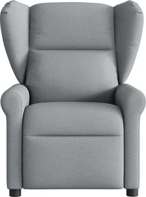 Elektrické polohovací křeslo světle šedé textil 3303354