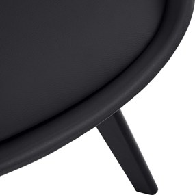 Sada 4 ks židle Linares plast – černá/černá