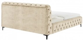 Šampaňská sametová postel Modern Barock 180x200 cm