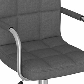 Otočná jídelní židle tmavě šedá textil 3087970