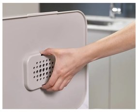 Béžový ocelový odpadkový koš na tříděný odpad 60 l Totem Max – Joseph Joseph