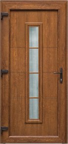 CanDo Vchodové plastové dveře Tenerife, zlatý dub, 90 L